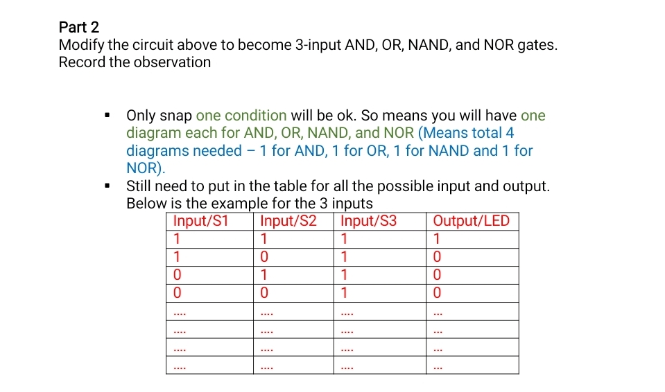 Solved by an EXPERT Part 2Modify the circuit above to become 3-input AND, | Chegg.com