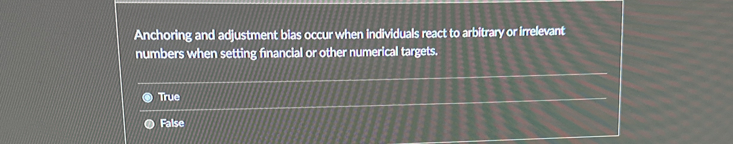 Solved Anchoring and adjustment bias occur when individuals | Chegg.com