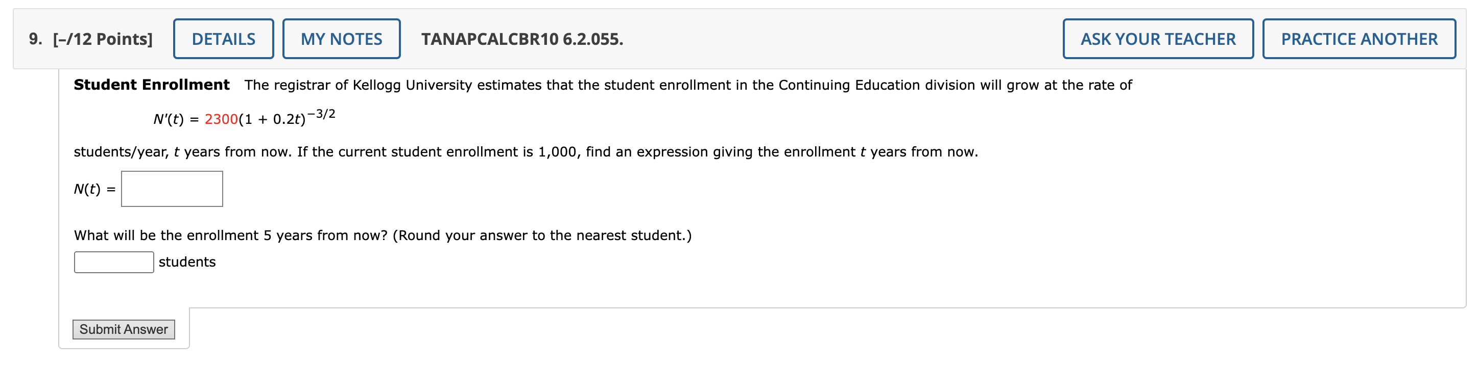 Solved Student Enrollment The registrar of Kellogg | Chegg.com