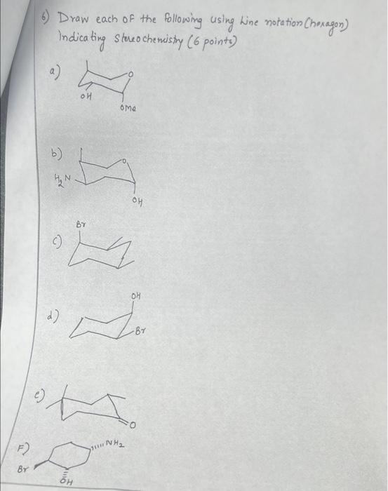 Solved 6) Draw each of the following using Line notation | Chegg.com