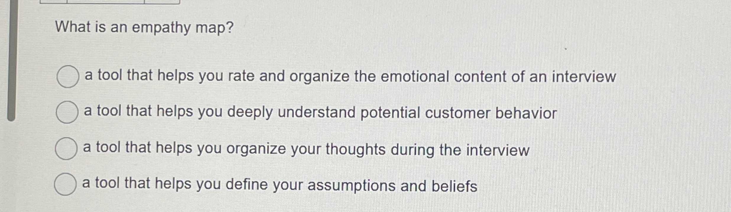 Solved What is an empathy map?a tool that helps you rate and | Chegg.com
