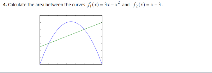 Solved Solve using MATLAB Calculate the area between the | Chegg.com