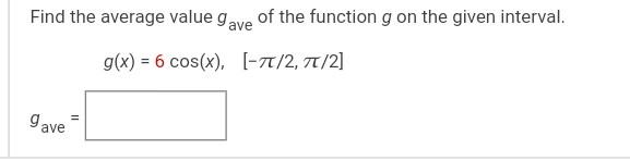 Solved Find The Average Value Gave Of The Function G On The