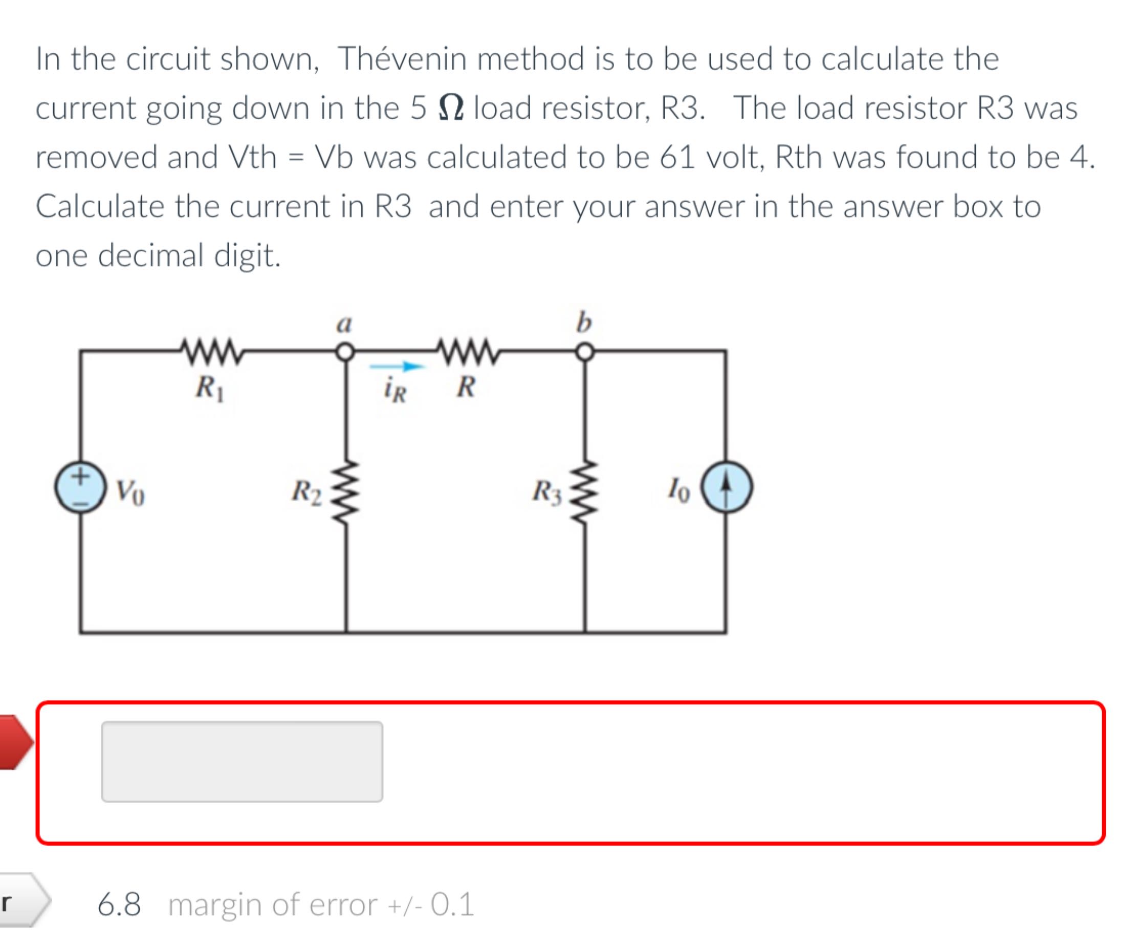 Solved In the circuit shown, Thévenin method is to be used | Chegg.com