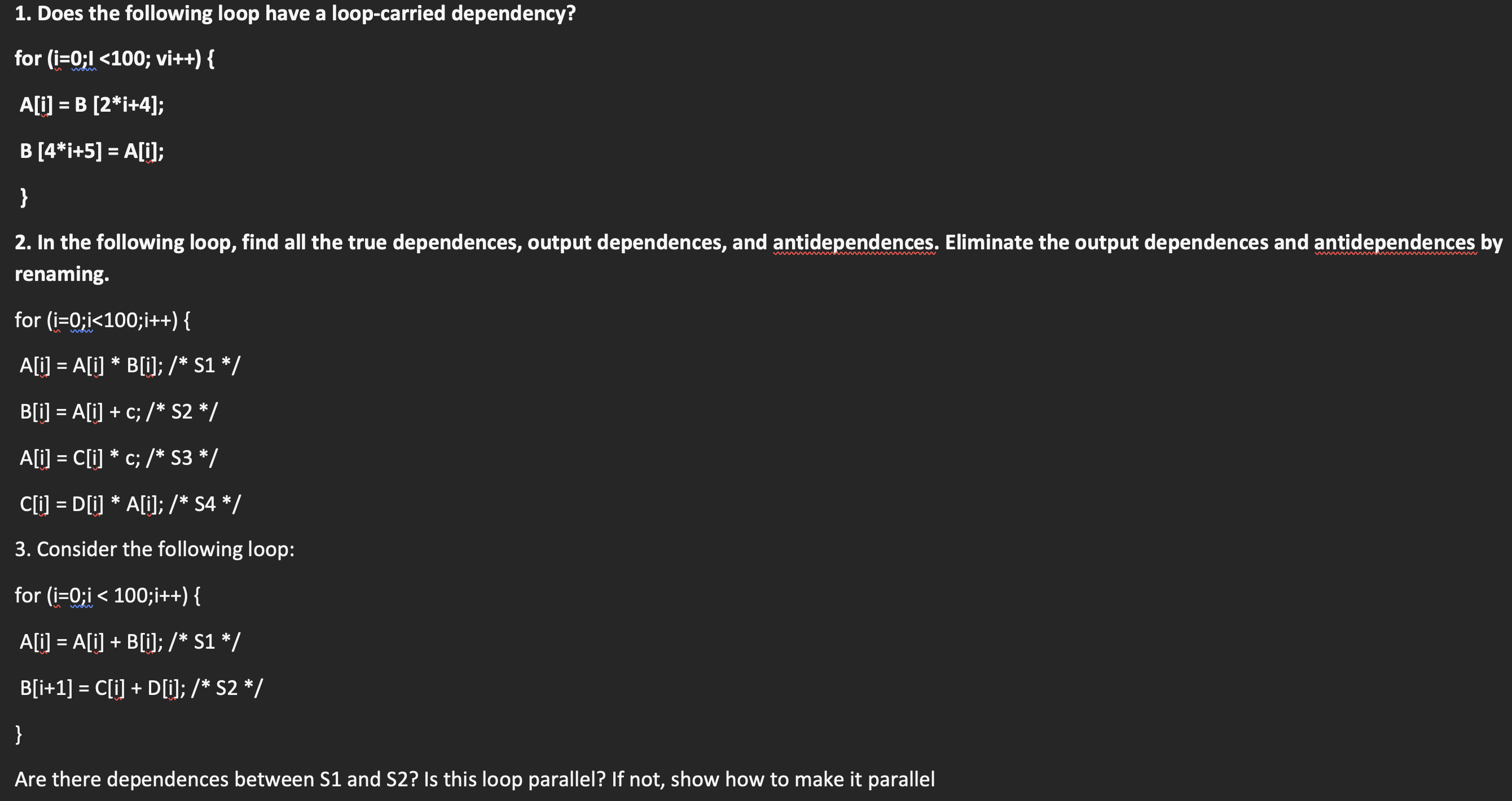 Solved In this exercise, we will examine several loops and | Chegg.com