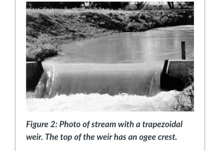 Solved Trapezoidal Weir in a Stream as a Flow Measurement | Chegg.com
