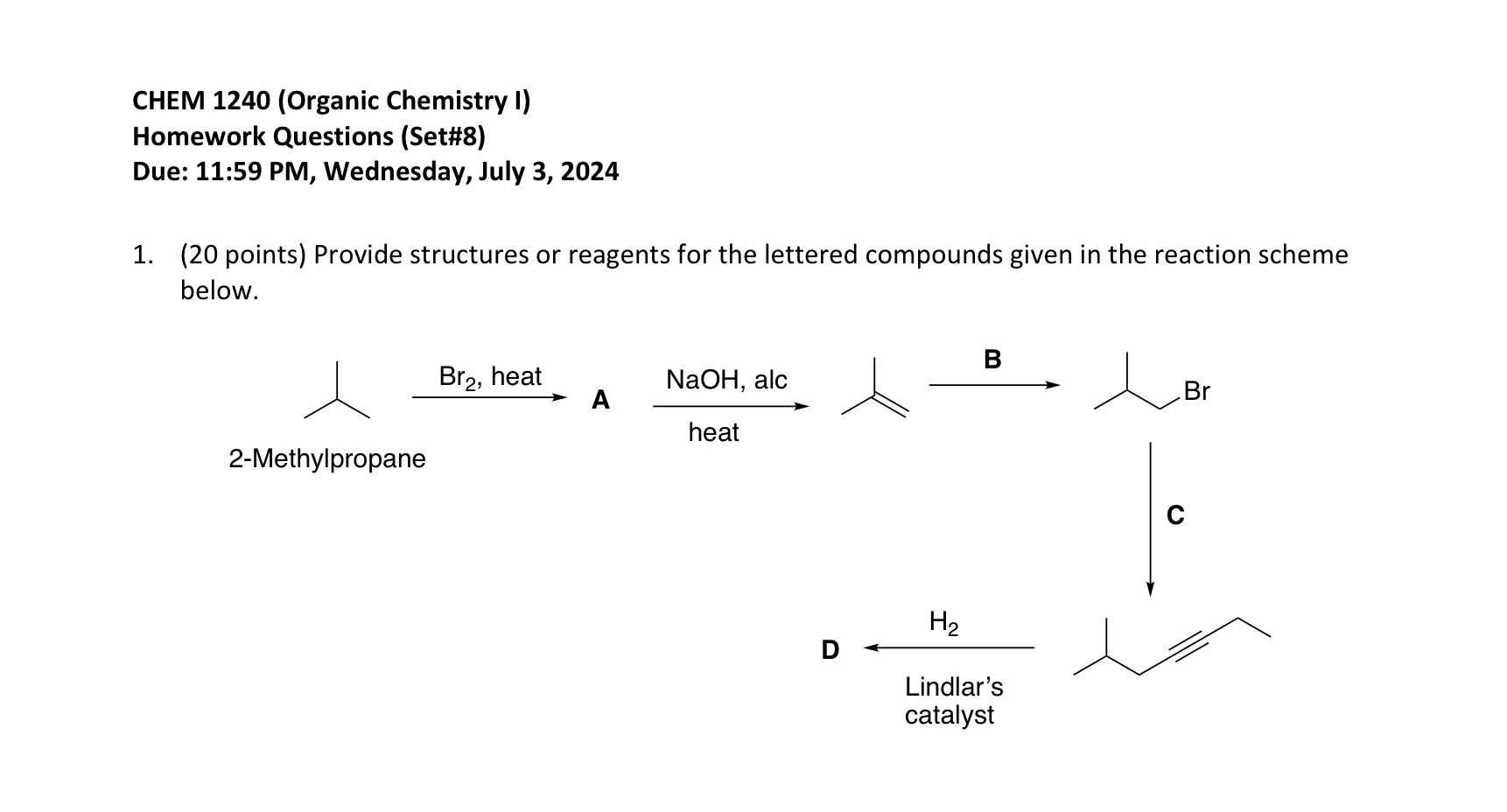 Solved (20 points) Provide structures or reagents for the | Chegg.com Solved (20 points) Provide structures or reagents for the | Chegg.com