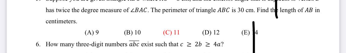 Solved 6. ﻿How many three-digit numbers (abc) ﻿exist such | Chegg.com