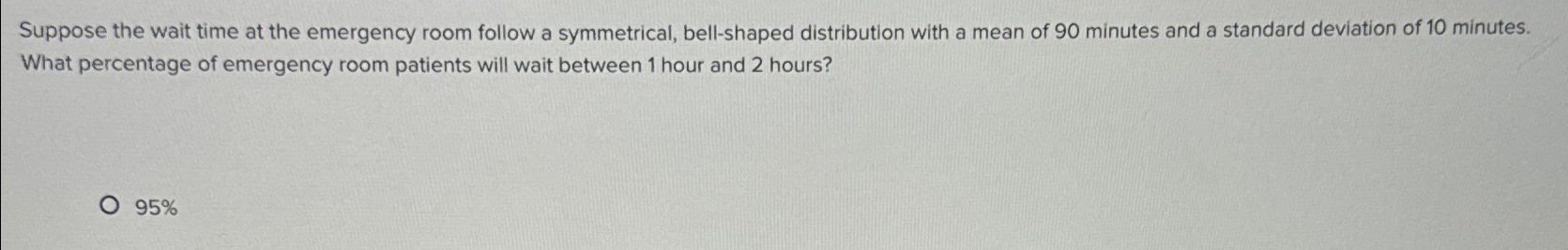 Solved Suppose the wait time at the emergency room follow a | Chegg.com
