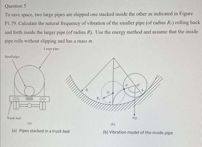 [Solved]: To save space, two large pipes are shipped one st