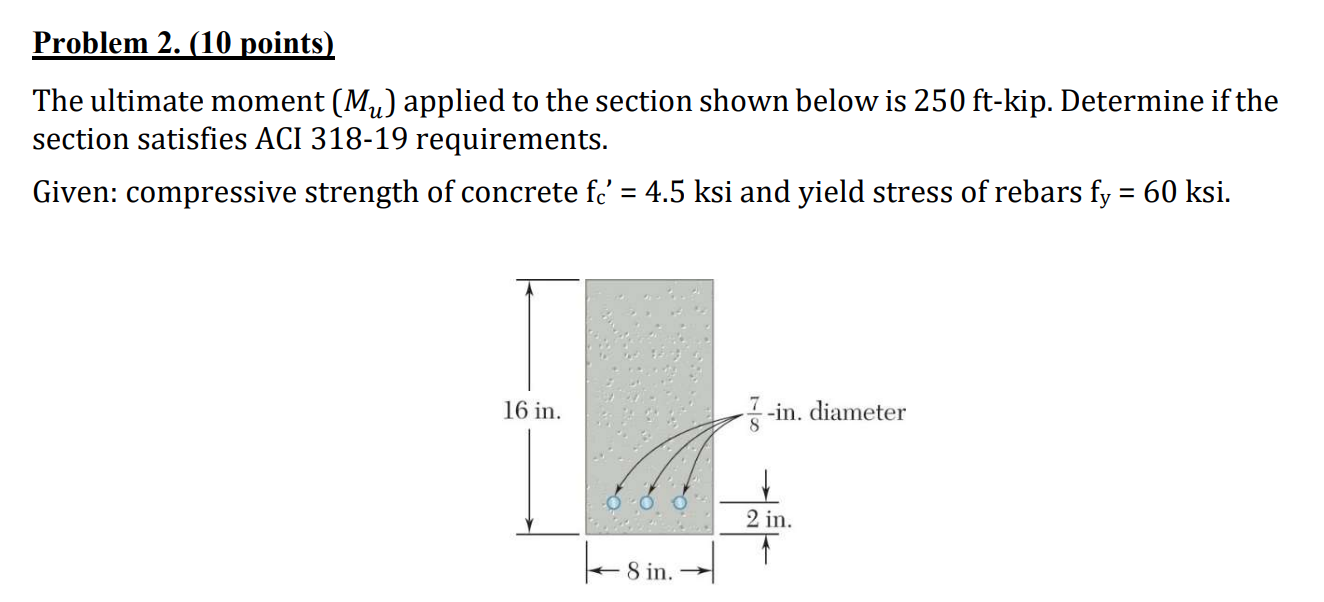 Solved Problem 2. (10 ﻿points)The ultimate moment (Mu) | Chegg.com