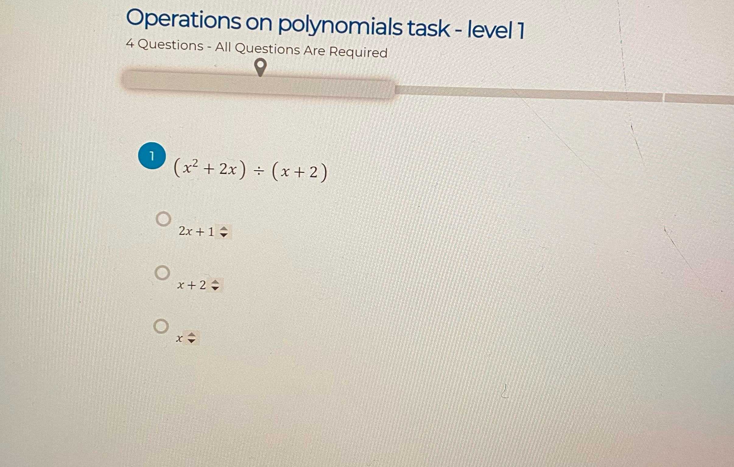 Solved Operations on polynomials task - ﻿level 14 ﻿Questions | Chegg.com