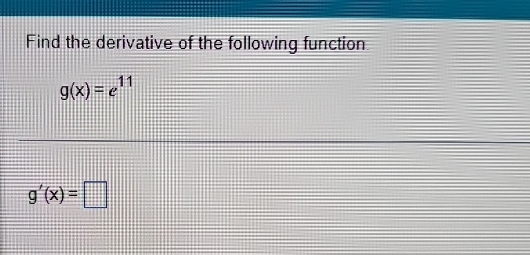 Solved Find the derivative of the following | Chegg.com