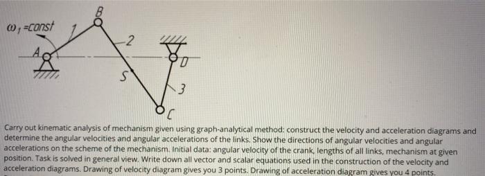 Solved COO 0,=Const -2 S 3 Carry out kinematic analysis of | Chegg.com