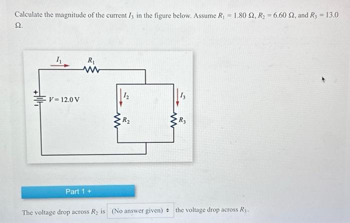 Solved Calculate the magnitude of the current I3 in the | Chegg.com