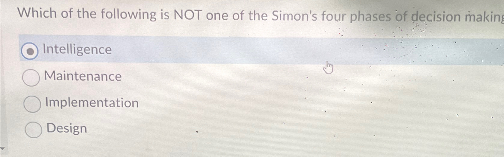 Solved Which of the following is NOT one of the Simon's four | Chegg.com