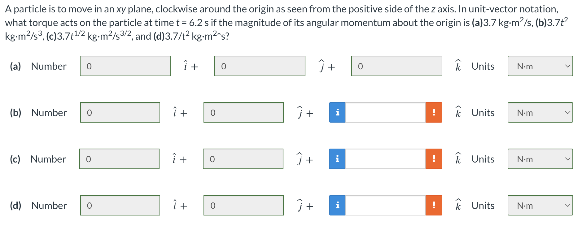 Solved A particle is to move in an xy ﻿plane, clockwise | Chegg.com