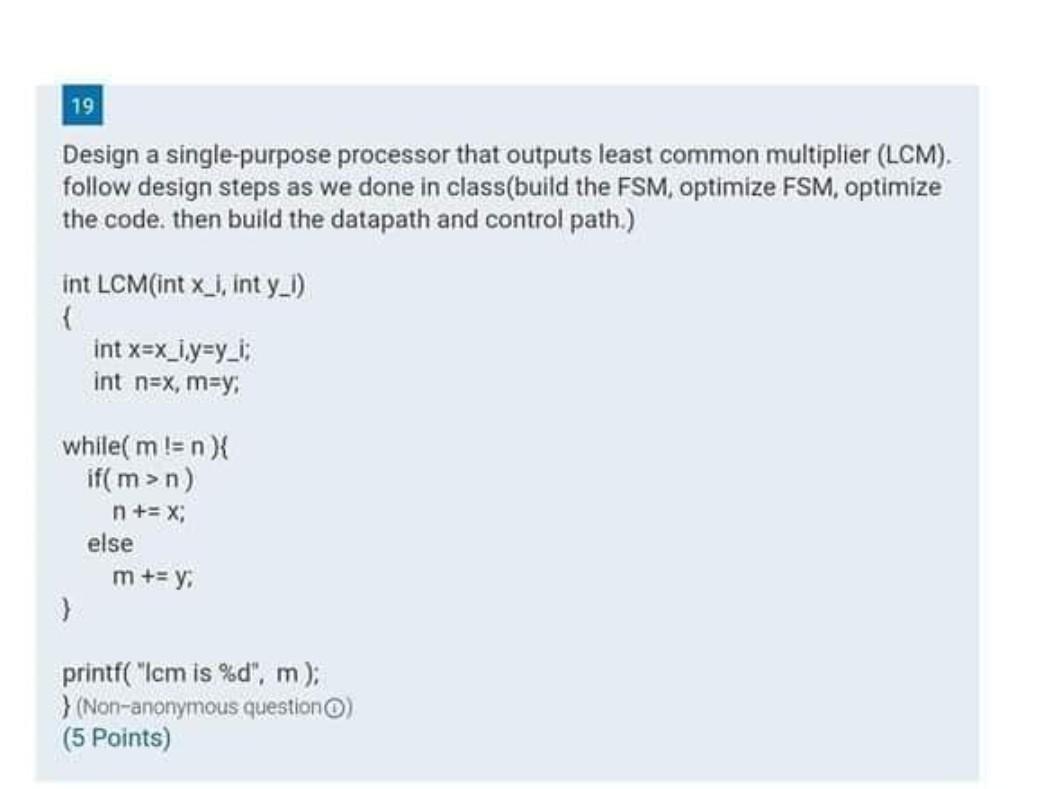 Solved plz solve this question as gcd in embedded systems | Chegg.com
