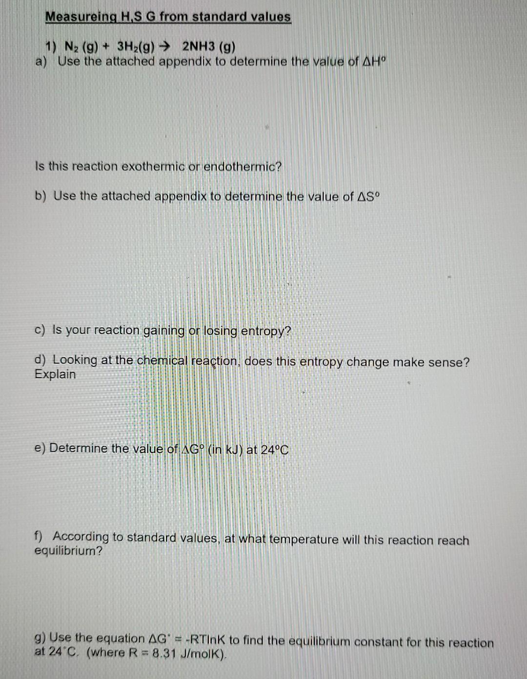 Solved Appendix C. Standard Thermodynamic Ouantities Note: | Chegg.com