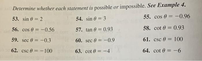 Solved Determine whether each statement is possible or | Chegg.com