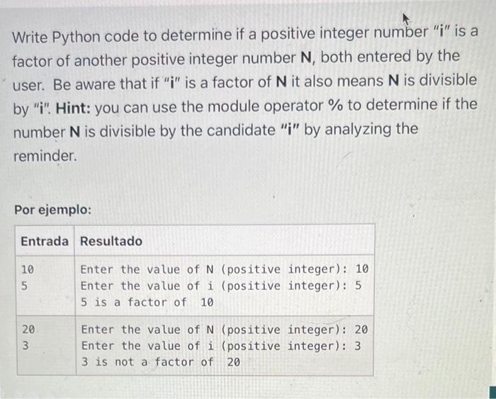 Solved Write Python code to determine if a positive integer | Chegg.com