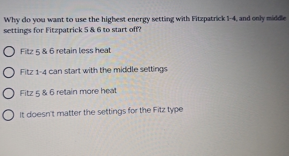 Solved Why do you want to use the highest energy setting | Chegg.com