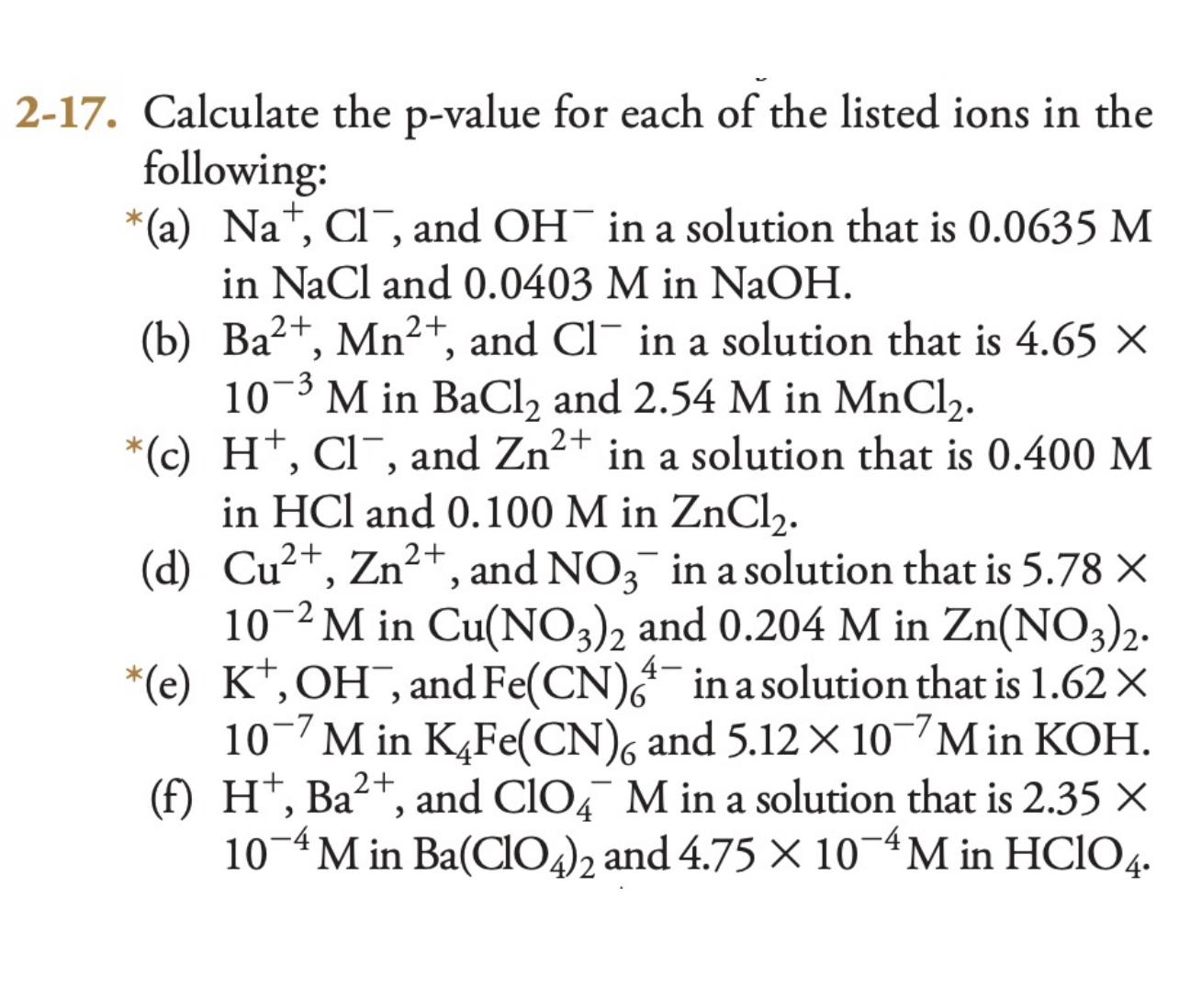 Solved 2-17. ﻿Calculate the p-value for each of the listed | Chegg.com