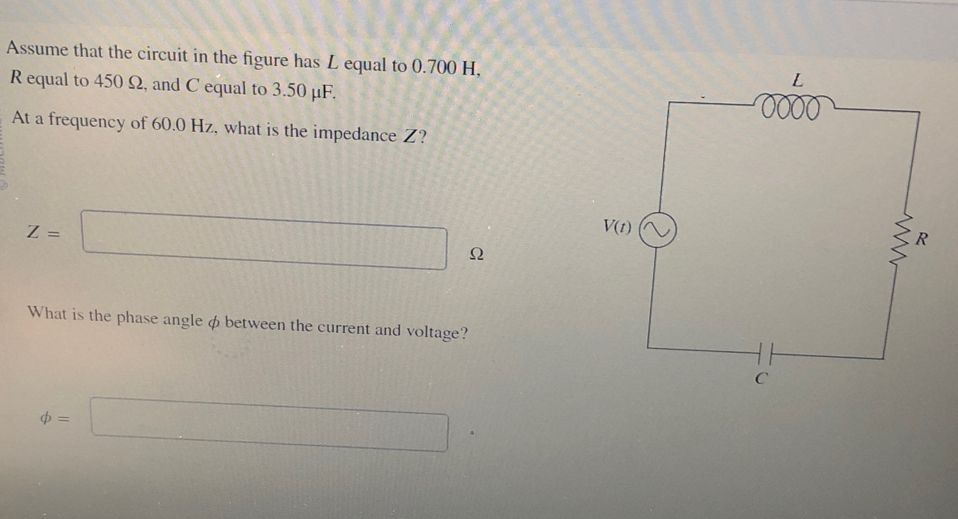 Solved Assume that the circuit in the figure has L ﻿equal to | Chegg.com