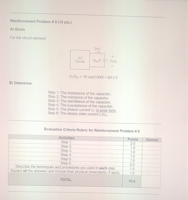 Solved Reinforcement Problem #8 (10 pts.) A) Given For the | Chegg.com Solved Reinforcement Problem #8 (10 pts.) A) Given For the | Chegg.com
