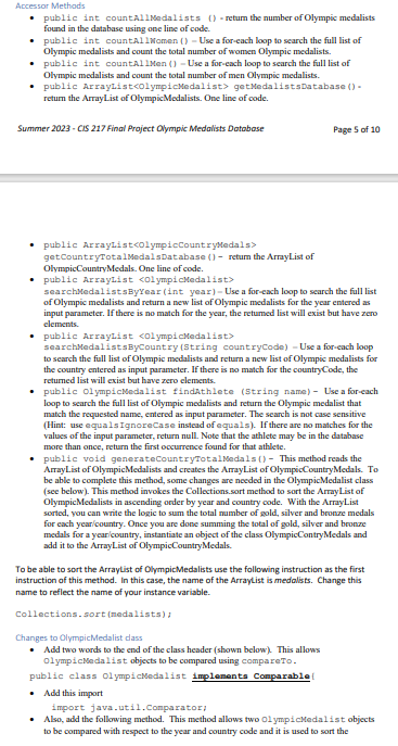 Solved Hi, I'm doing an Olympic Medalists Database project | Chegg.com