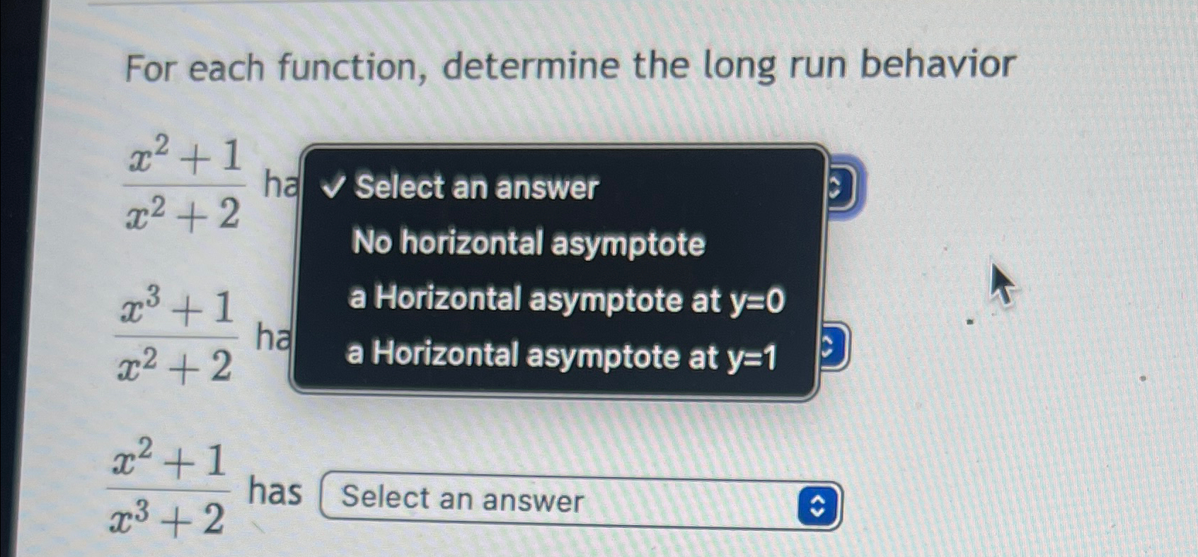 Solved For each function, determine the long run | Chegg.com