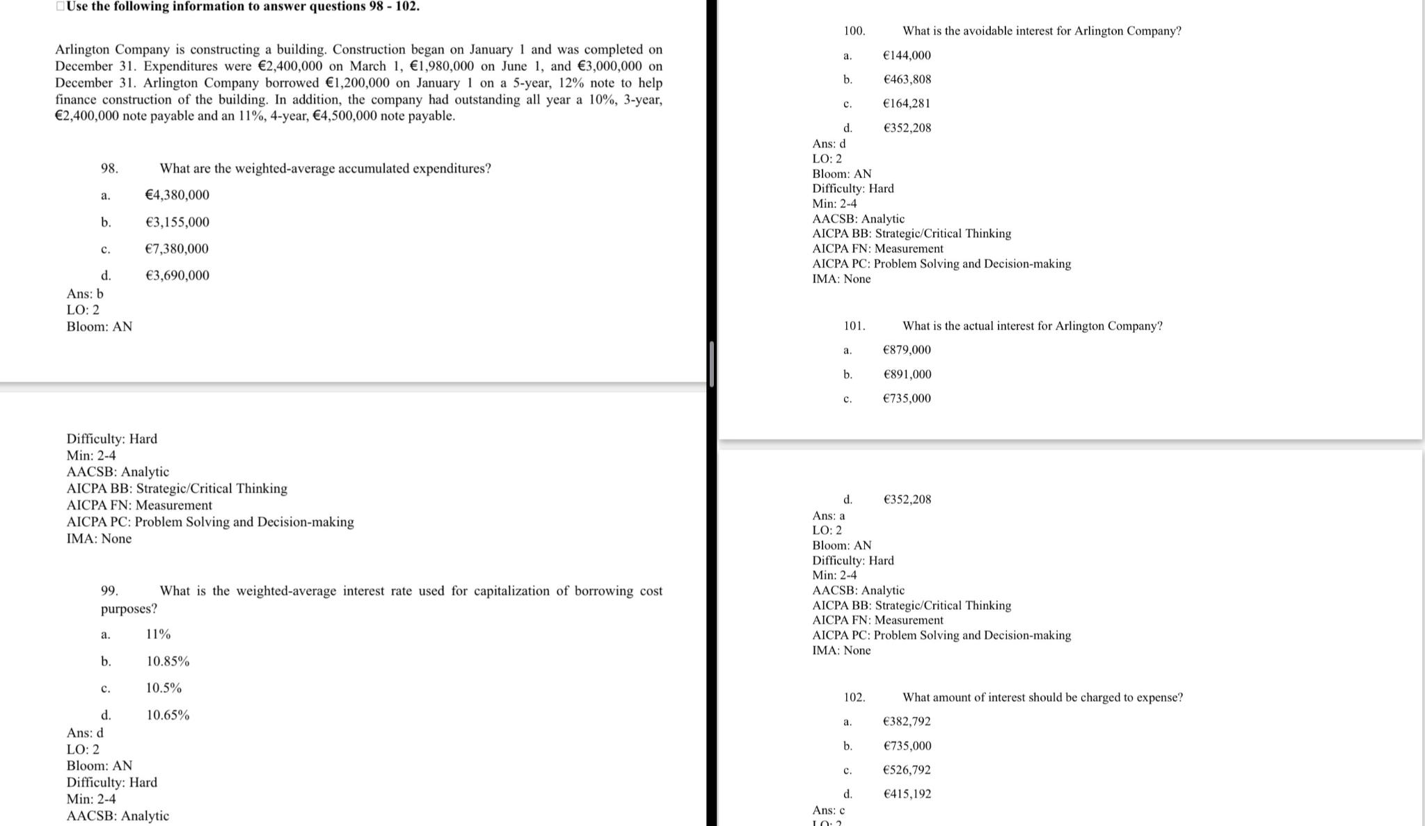 Solved ﻿Use the following information to answer questions | Chegg.com