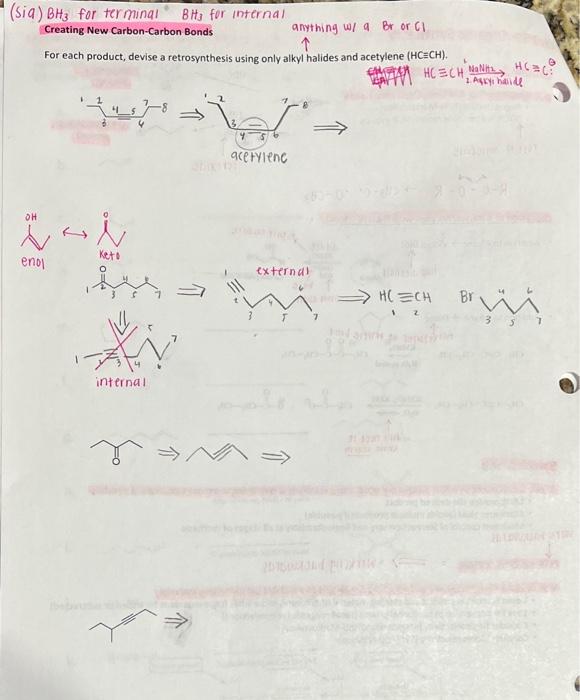 Solved Sia) BH3 for terminal BH3 for internal Creating New | Chegg.com