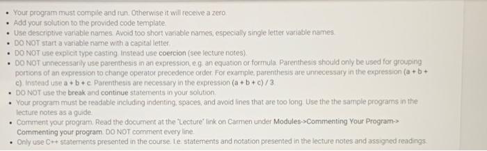 Solved Programming Instructions Write a program which reads | Chegg.com