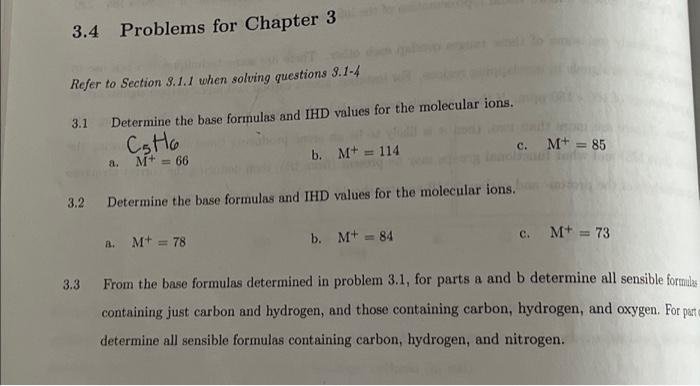 Solved 3.1 Determine the base formulas and IHD values for | Chegg.com