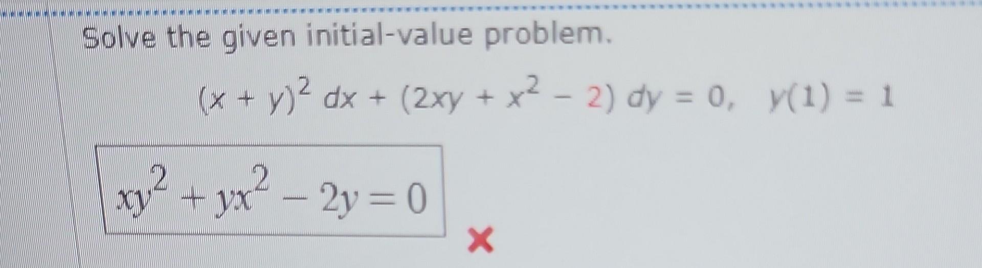Solved Solve the given initial-value problem. | Chegg.com