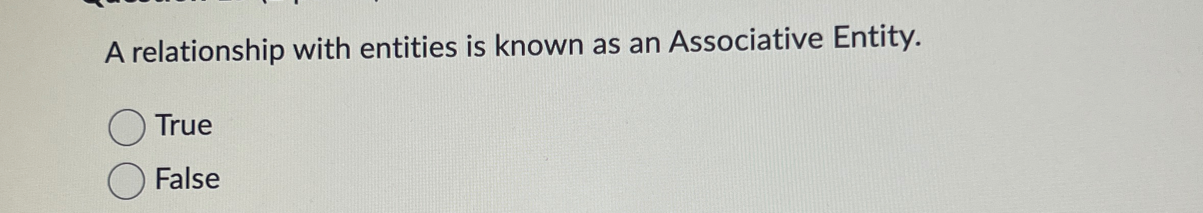 Solved A relationship with entities is known as an | Chegg.com