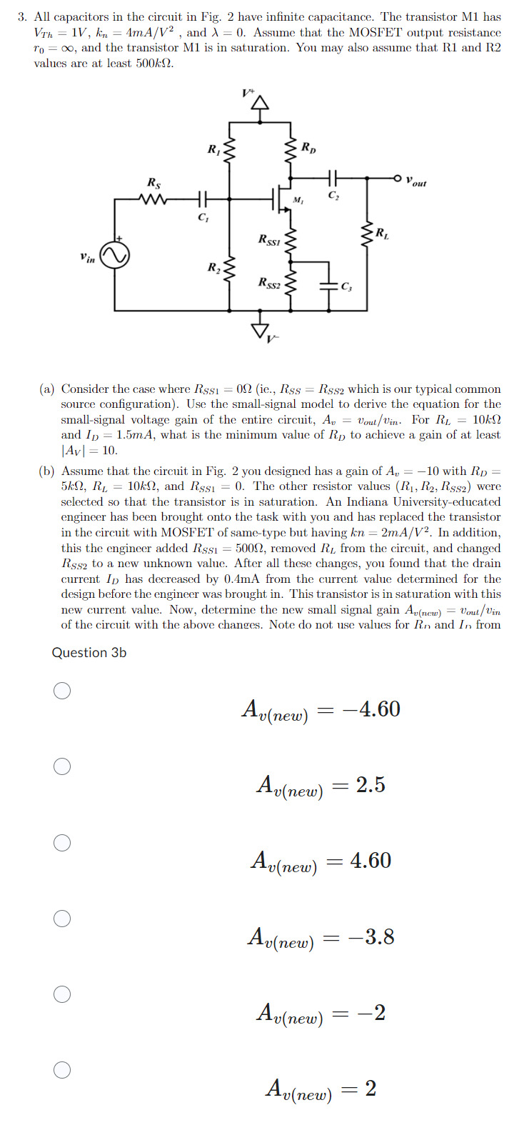 Please help solve 3B. ﻿Thank you!All capacitors in | Chegg.com