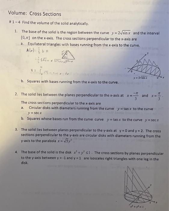 Solved *+ 2y - 2 Volume: Disk Method Find the volume of the | Chegg.com