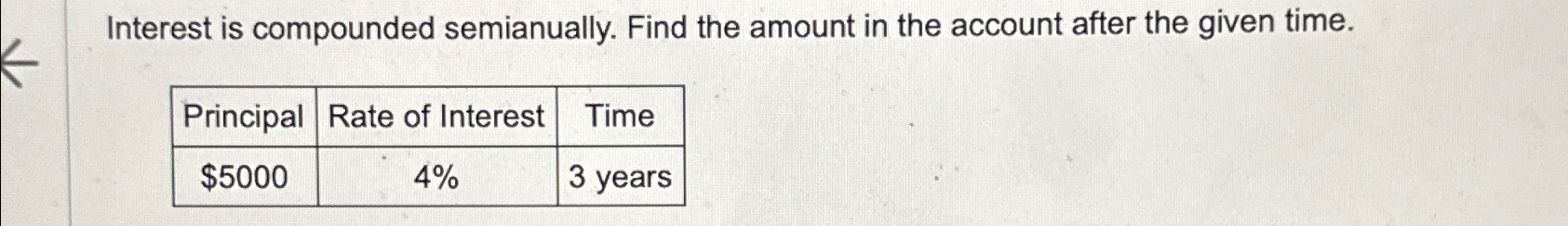 Solved Interest is compounded semianually. Find the amount | Chegg.com