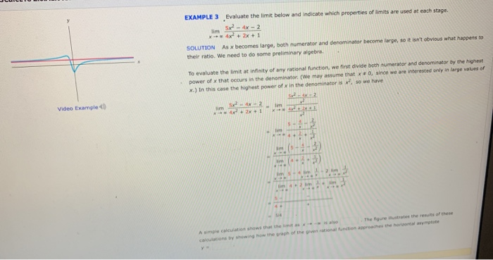 Solved EXAMPLE 3 tim Evaluate the limit below and indicate | Chegg.com