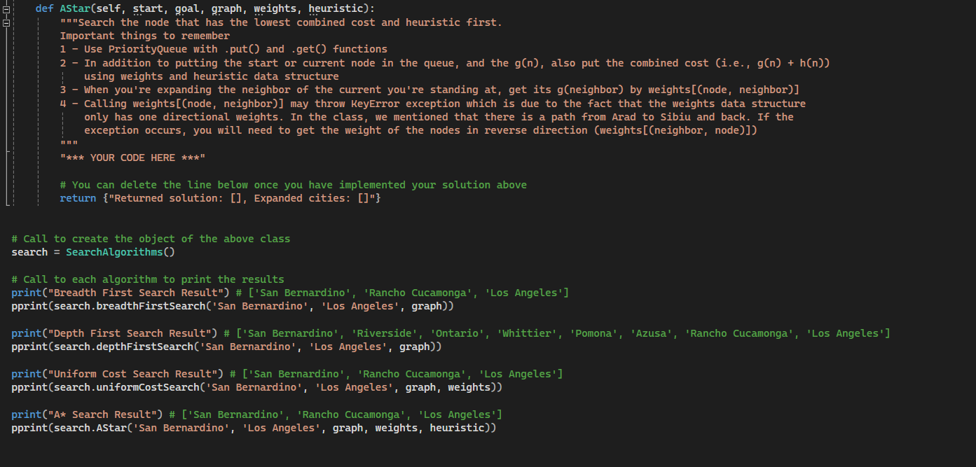 Solved python please, need the "your code here" searchesfrom | Chegg.com