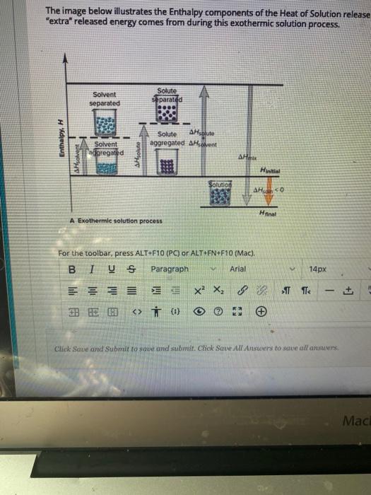 Solved The image below illustrates the Enthalpy components | Chegg.com