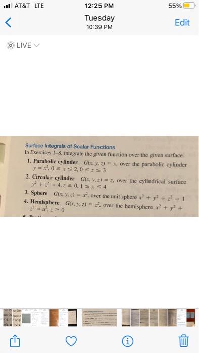 Solved Surface Integrals Of Scalar Functions In Exercises