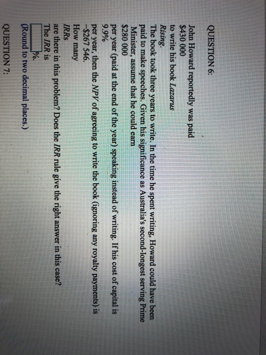 Solved QUESTION 6: John Howard reportedly was paid $430 000 | Chegg.com