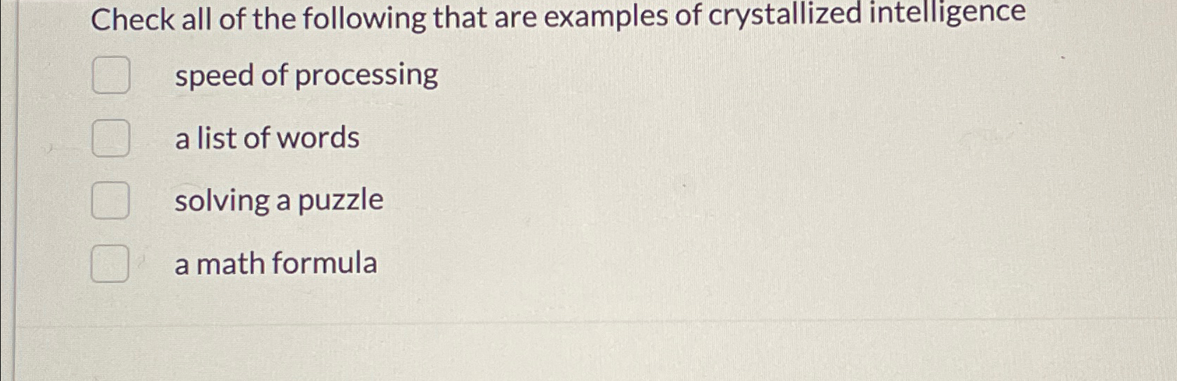 Solved Check all of the following that are examples of | Chegg.com