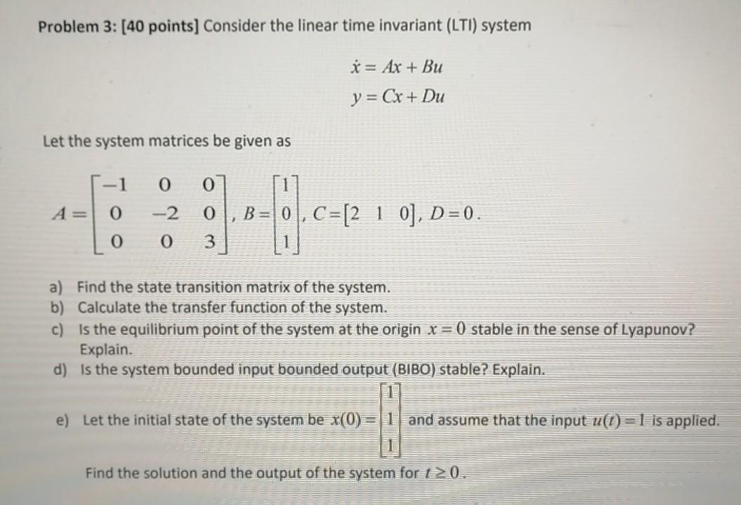 Solved Problem 3: [40 points] Consider the linear time | Chegg.com