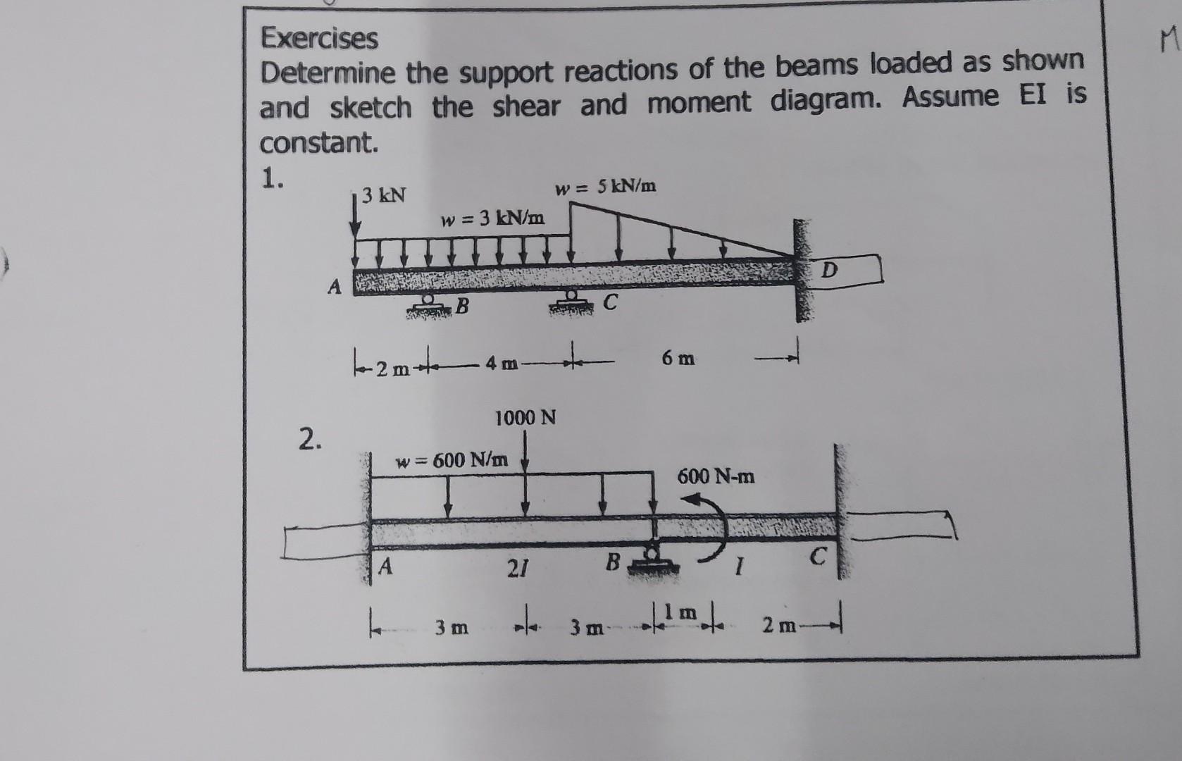 [Solved]: theory of structure Exercises Determine
