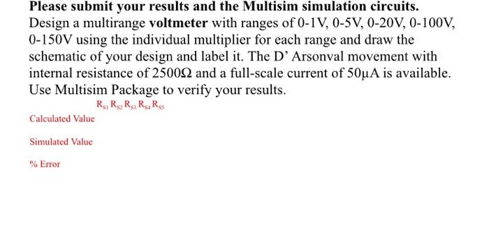 [solved] Please Do The Multisim Simulation Part Please Subm