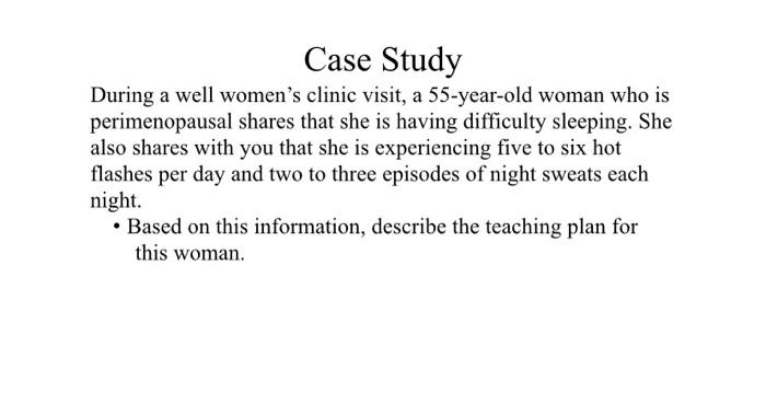 Solved Case Study During a well women's clinic visit, a | Chegg.com